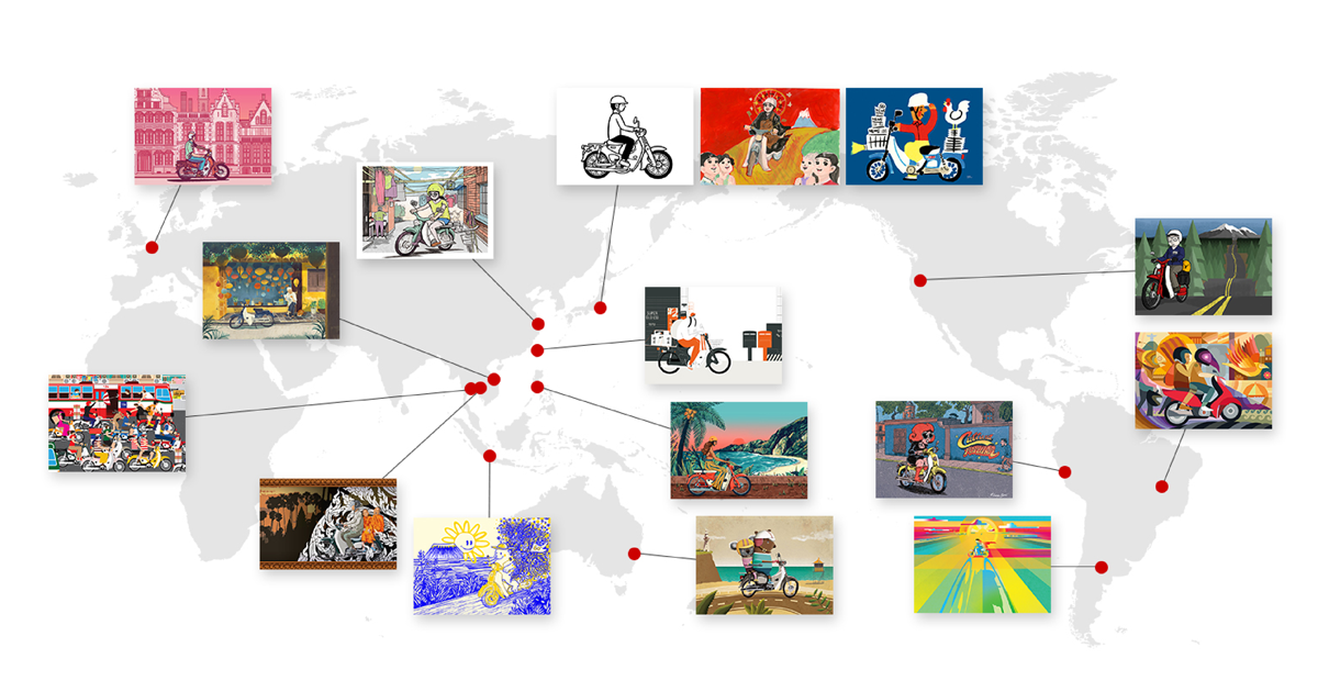 Illustrated｜WORLD of Cub｜Cub｜Honda Global Corporate Website